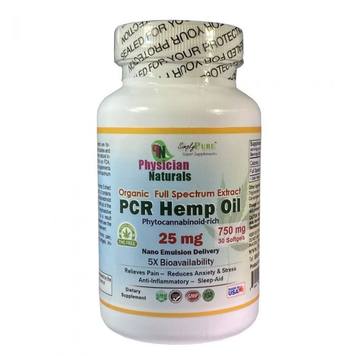 Organic Full Spectrum HEMP Extract 25mg HEMP Oil Ultra Conc 500mg softgel