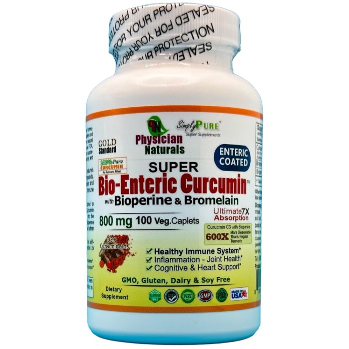 Super Bio Enteric Curcumin with Bioperine Bromelain & Black Cumin Seed ...