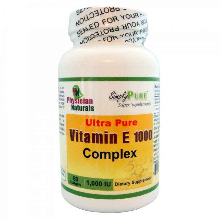 Simply Pure Ultra Pure Vitamin E Complex 1000 60 Soft gels